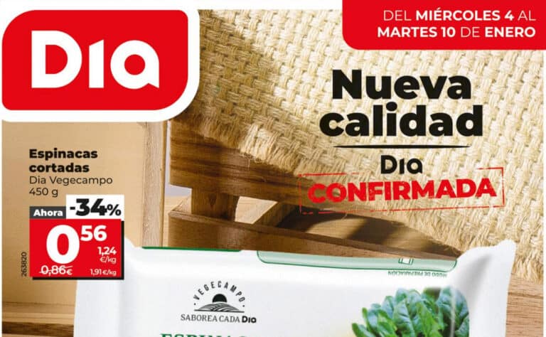 OFERTAS ÚNICAS en Supermercados DIA - 4-10 Enero
